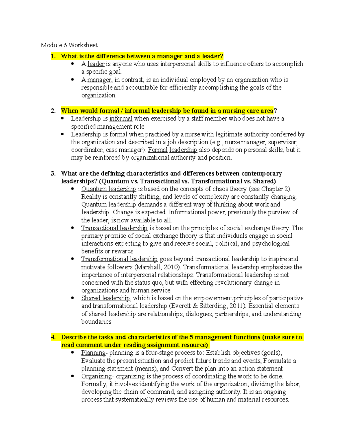 Module 6 Worksheet - Module 6 Worksheet What is the difference between ...