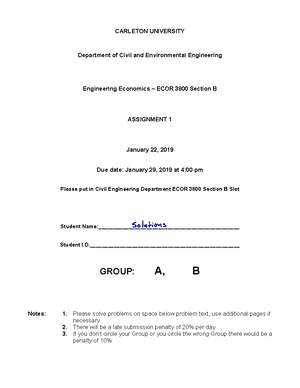 Assignments 3 and 4 - assignment 3 4 - Warning: TT: undefined function: 32 Carleton University ...