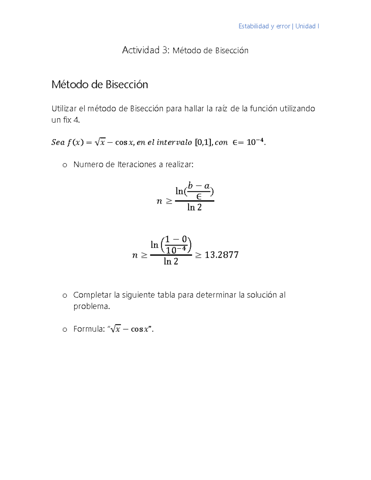 Ejemplos Metodo De Biseccion Ejemplos Metodo De Biseccion