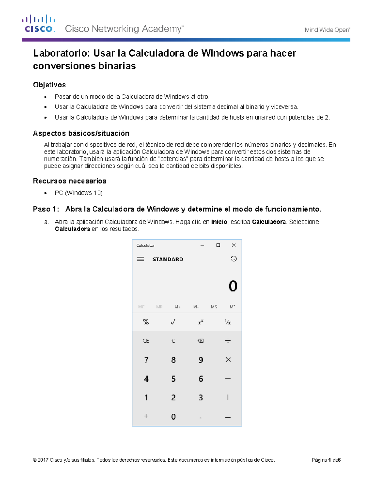 4.1.4.4 Lab - Using Windows Calculator for Binary Conversions ...