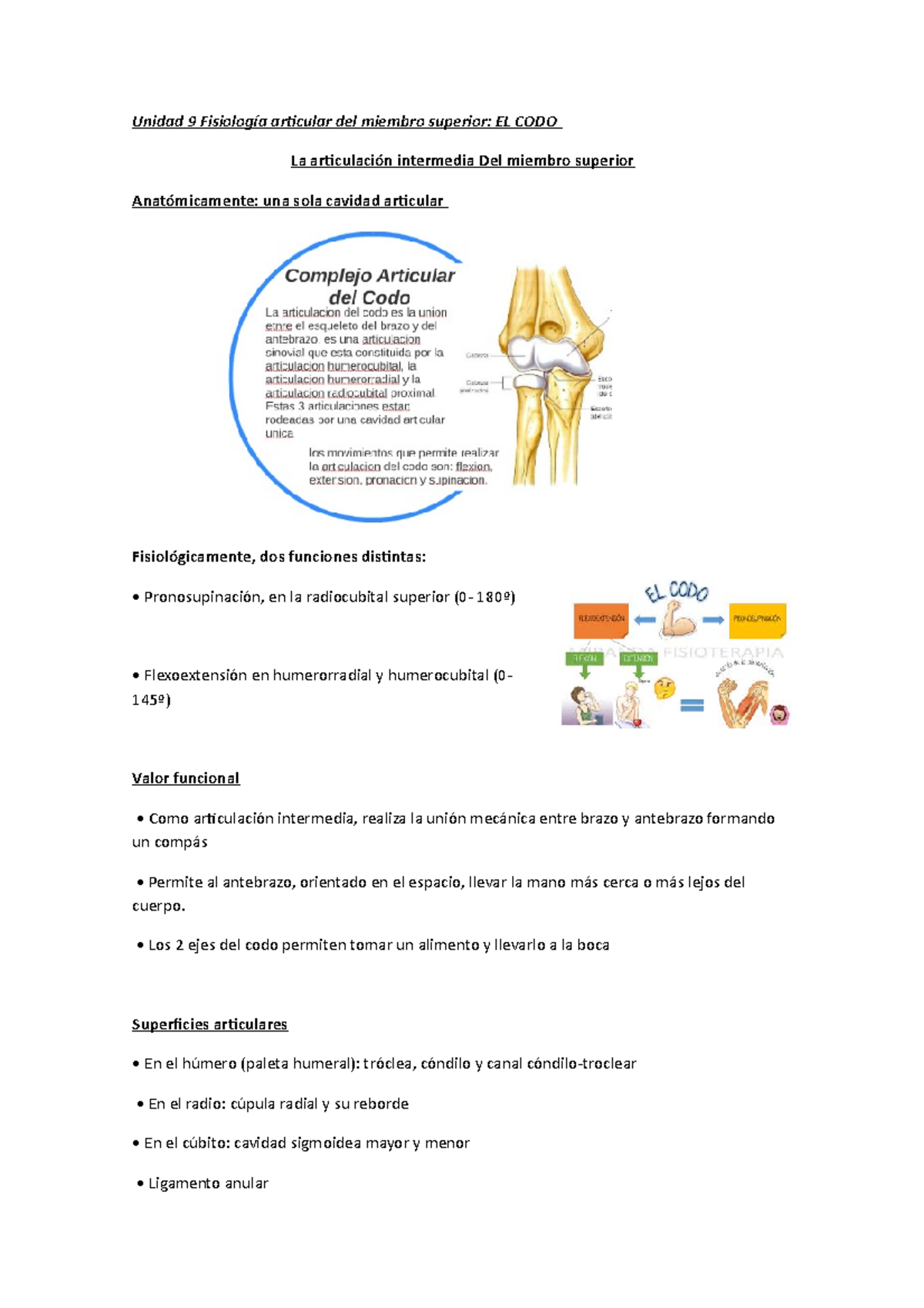 BIOMECANICA y movimientos DEL CODO jdkfdhgjdfhjdfjk - Unidad 9 ...