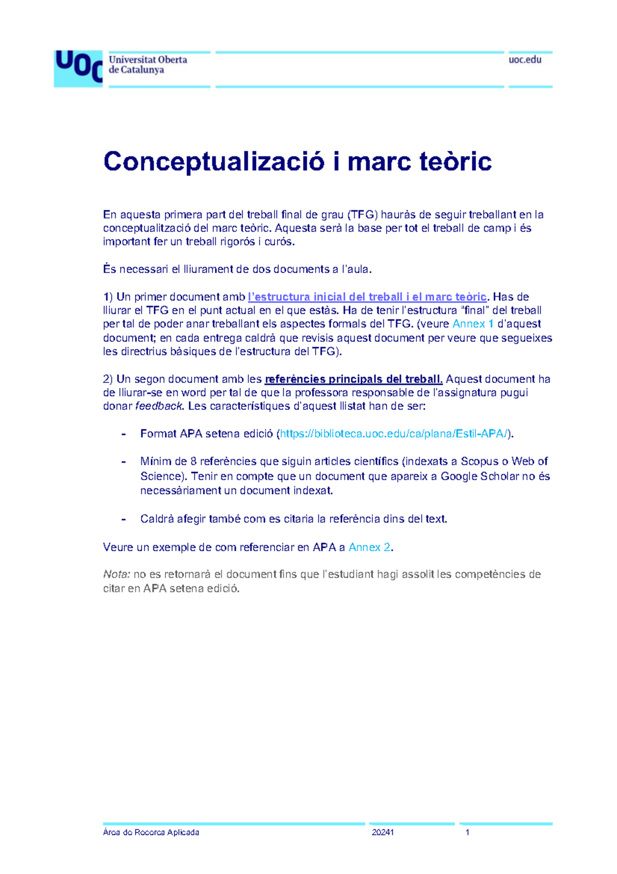 20241 1 Conceptualització i marc teòric - Conceptualizació i marc ...