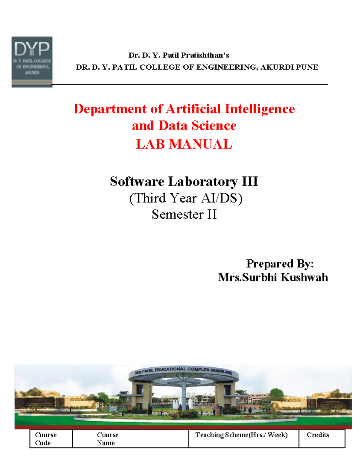 Data science Lab Manual TE - Dr. D. Y. Patil Pratishthan’s DR. D. Y. PATIL COLLEGE OF ...