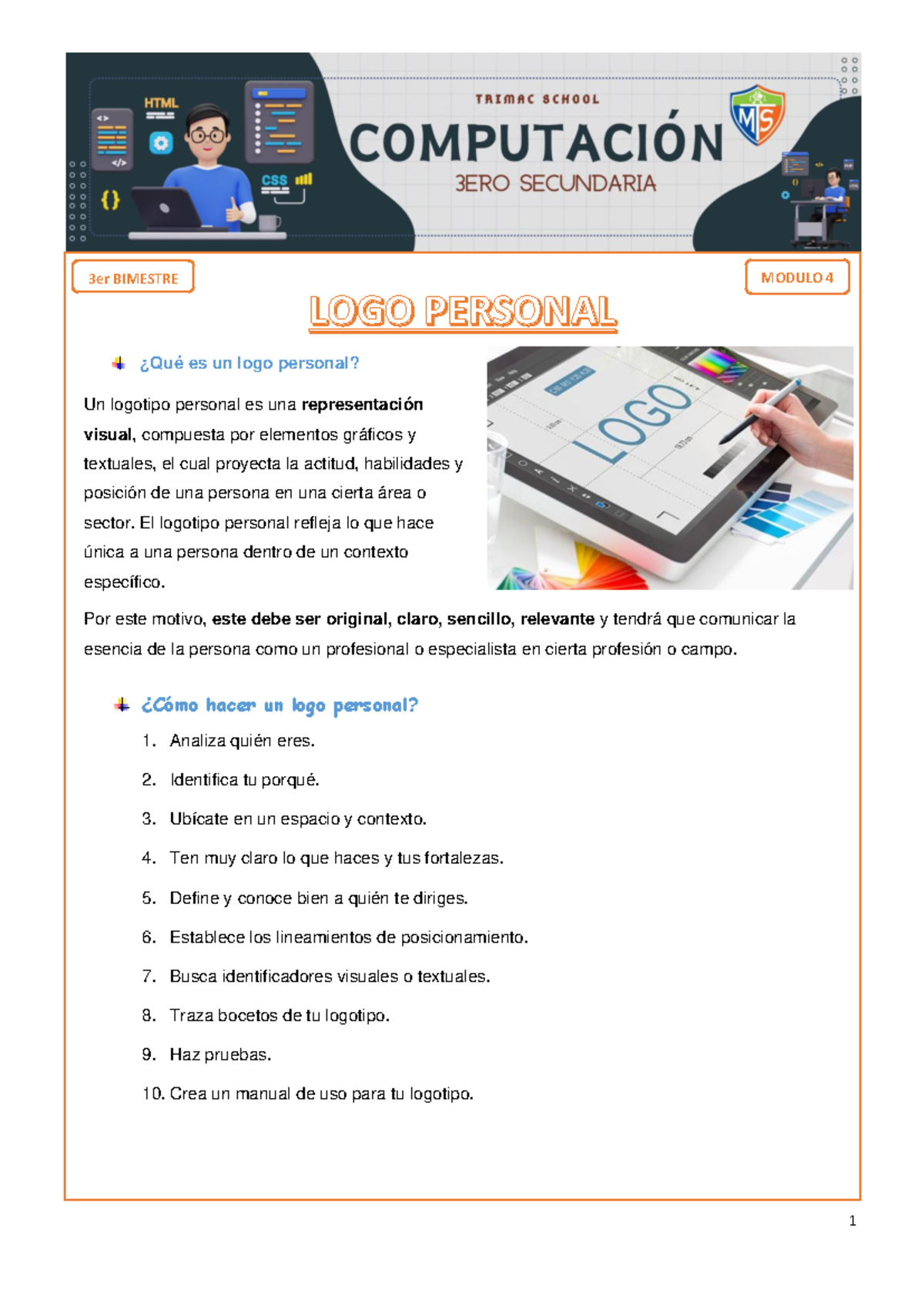 Modulo 4 - Comp 3ero - Trabajo de Investigación - 1 3er BIMESTRE MODULO 4 ¿Qué es un logo ...