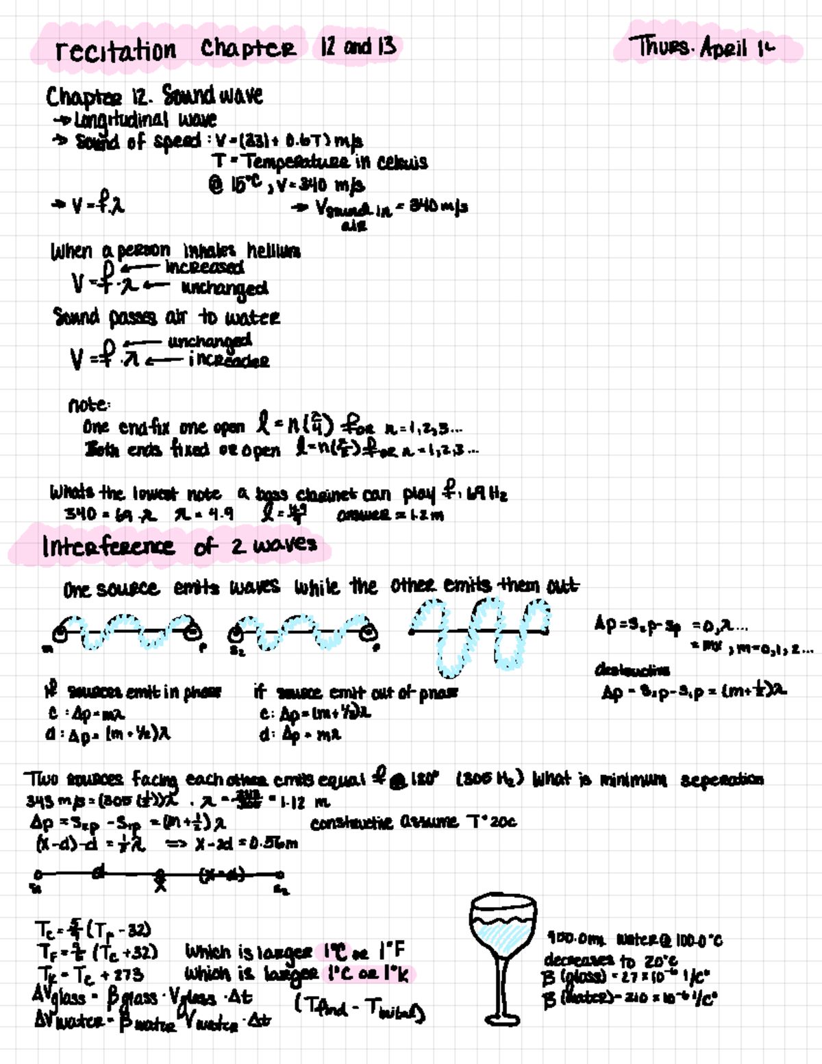Chapter 12 - Information from Intro physics 1021 - recitation chapter ...