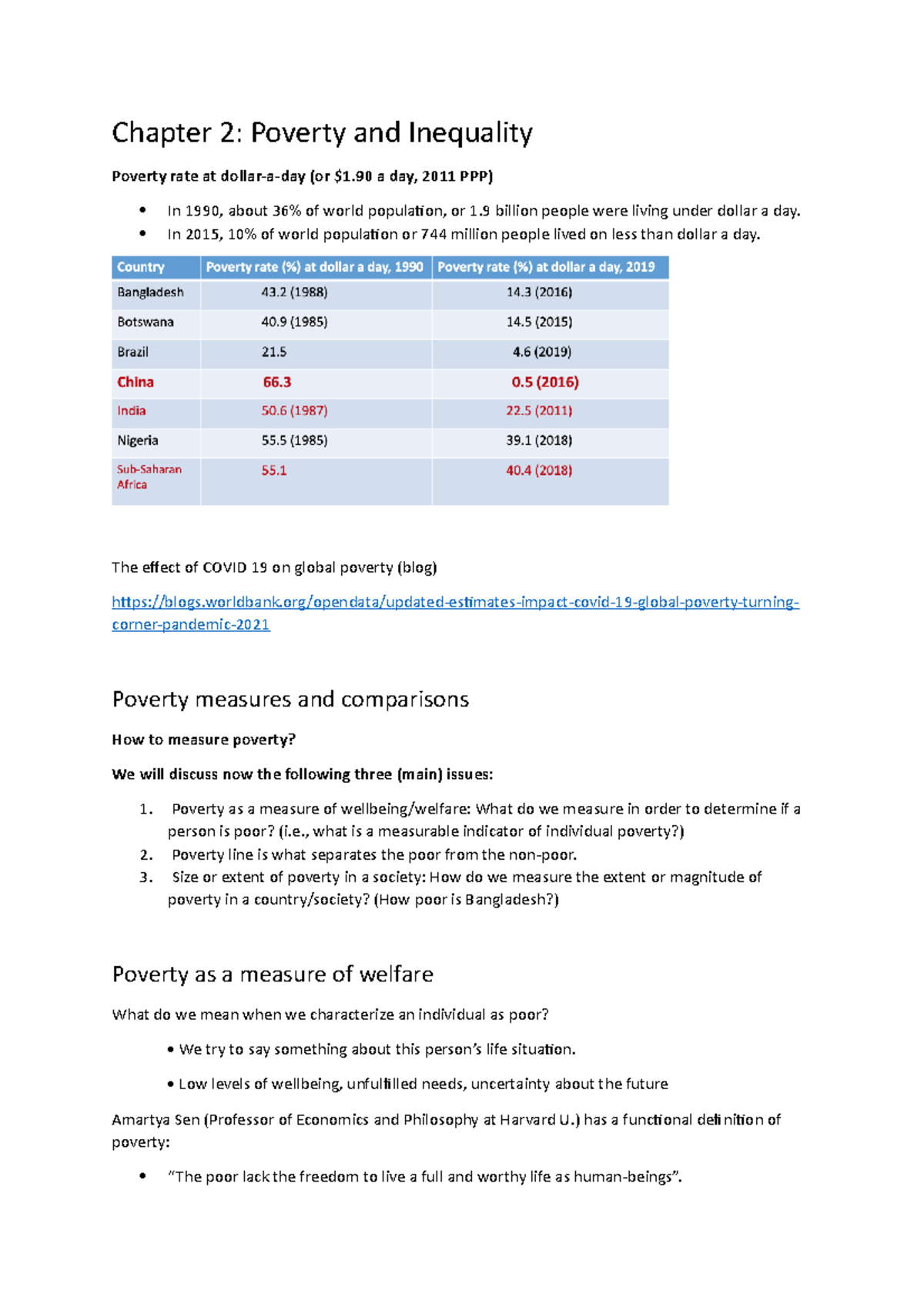 ECON115 Chapter 2 - Poverty and inequality - Chapter 2: Poverty and ...