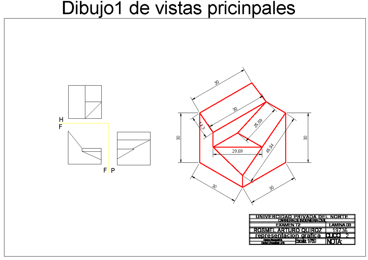 Dibujo 1 de lineas-Layout 1.pdf auto cad 1 - Representacion Grafica - H ...