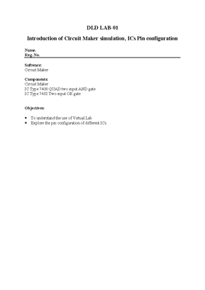 'DLD Lab Outline- FALL2020-auk - PROGRAM (S) TO BE EVALUATED • Course Description Course Code ...