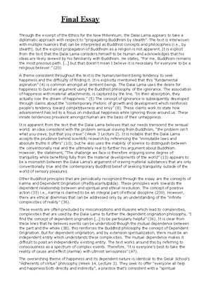 Writing Assignment 1 - Essay 1 end of Week 4. An important description ...