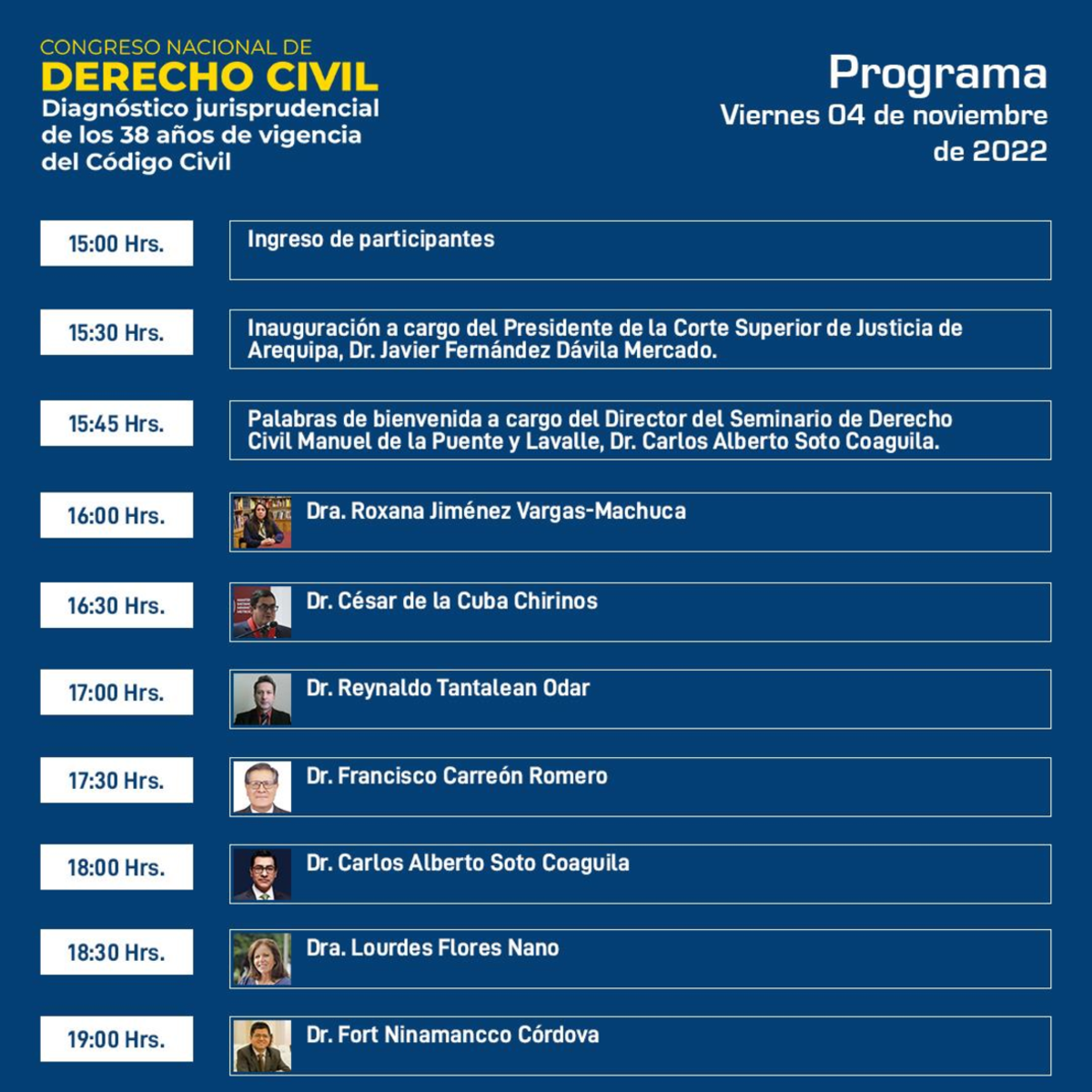 Programa Congreso Derecho Civil - introduccion al derecho - UTP - Studocu