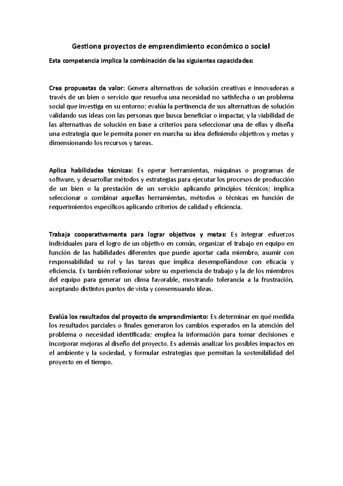 Gestiona proyectos de emprendimiento económico o social - Gestiona ... Gestiona proyectos de emprendimiento económico o social - Gestiona ...