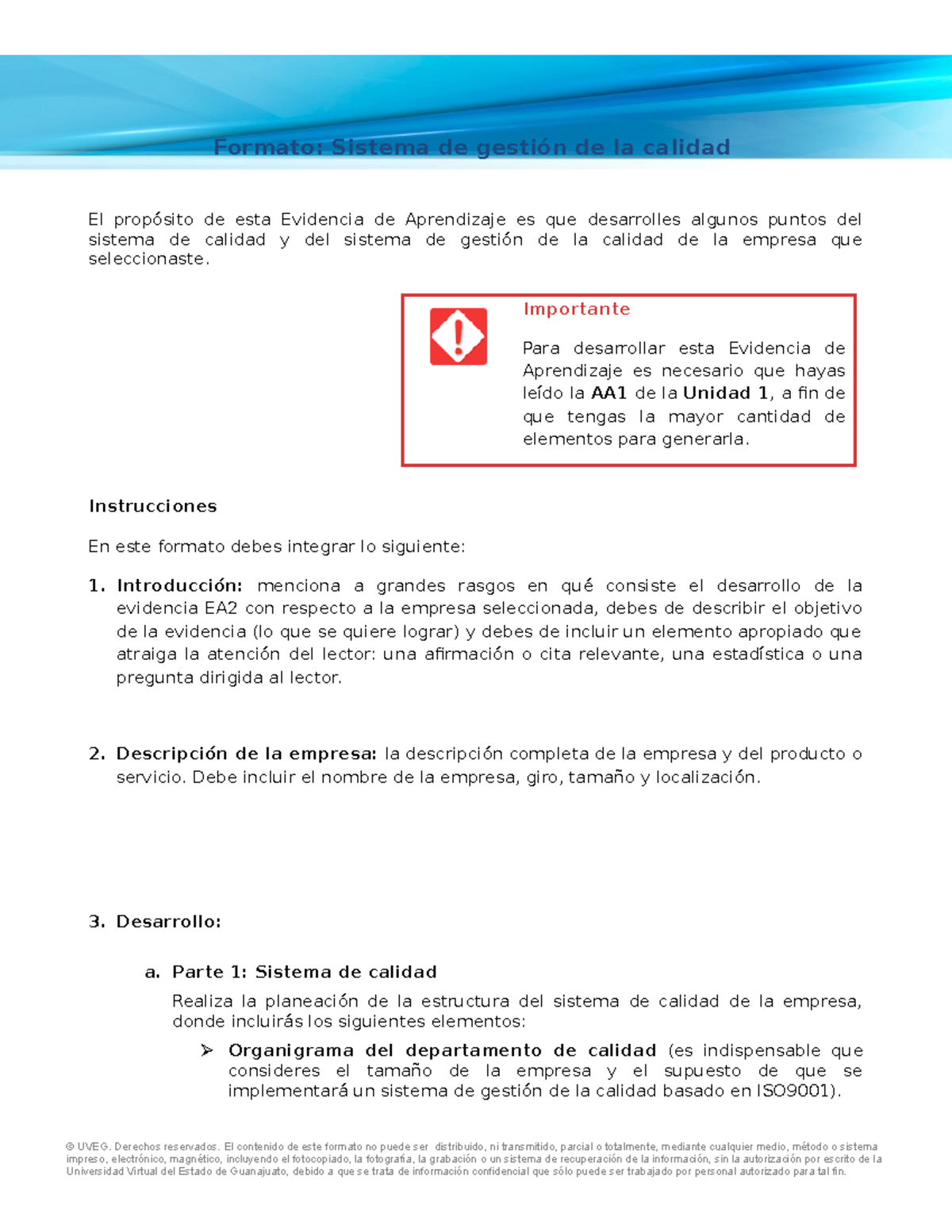 SGC EA2 - Formato para sgc - Formato: Sistema de gestión de la calidad ...