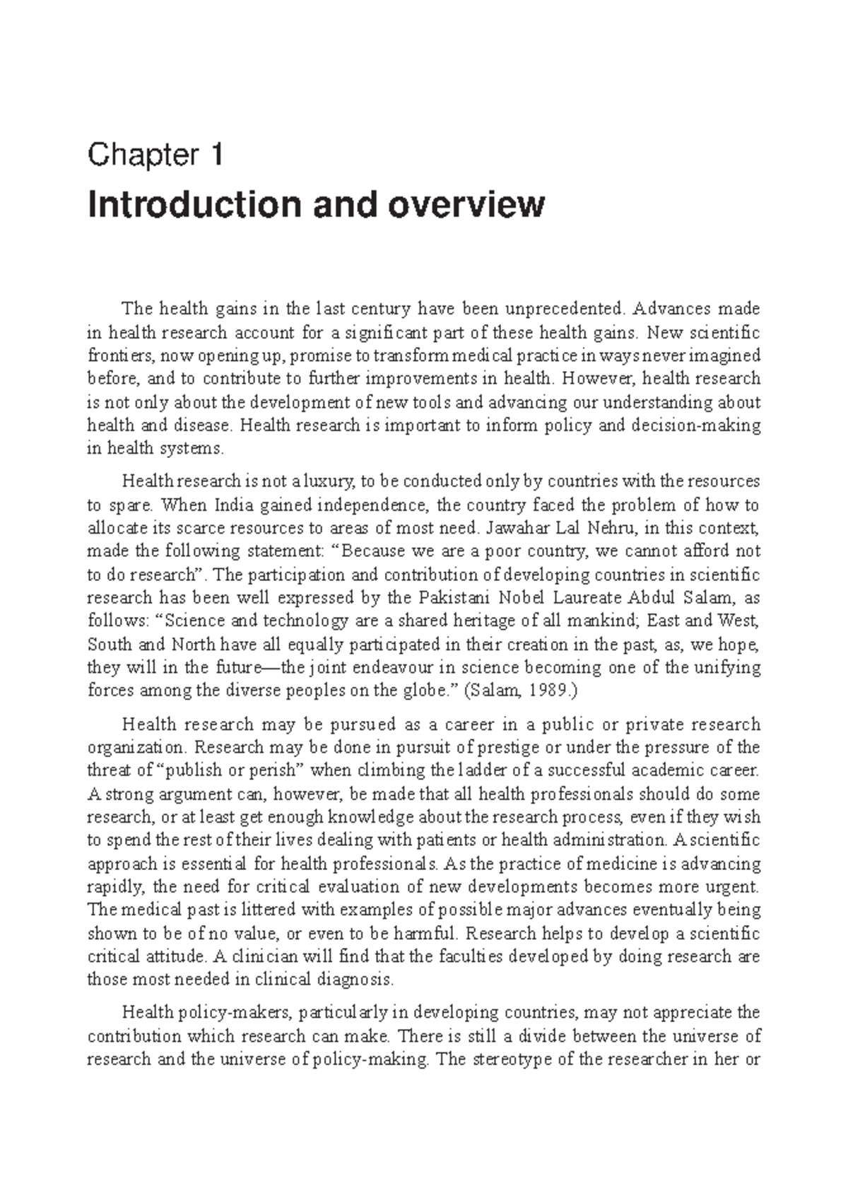 Introduction - Tvr - Chapter 1 Introduction and overview The health ...