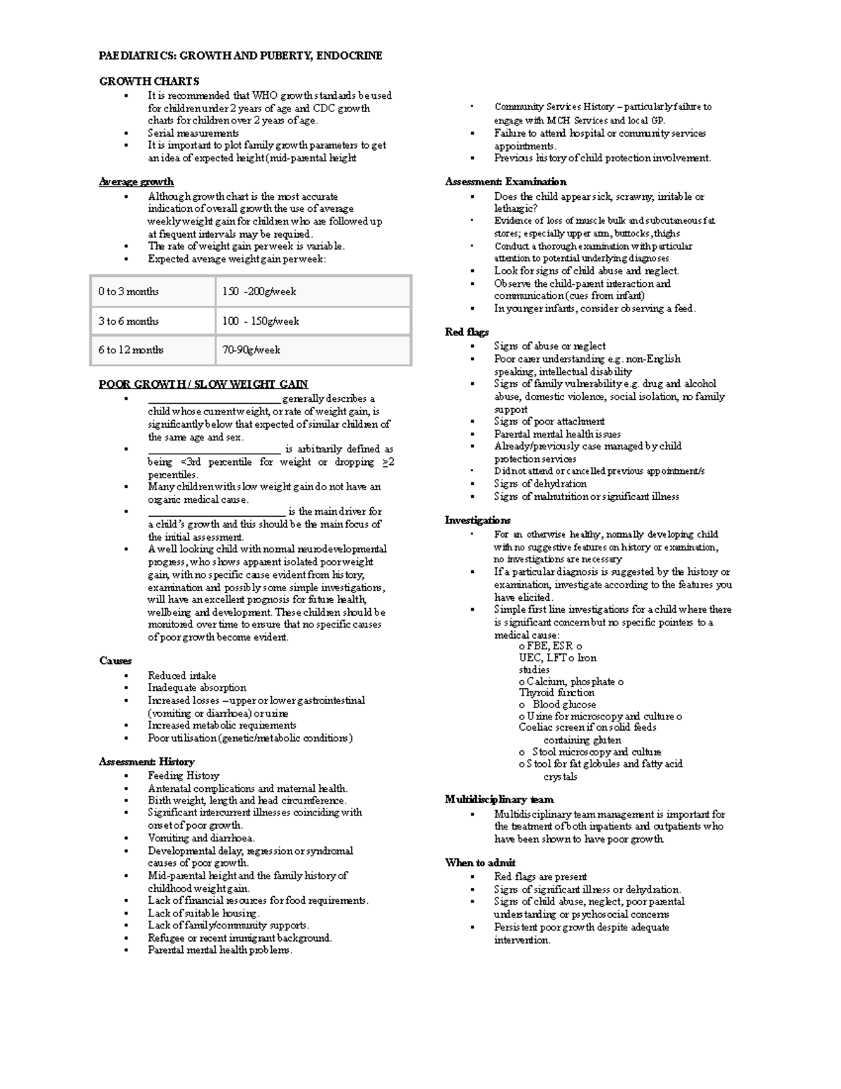 Growth and Puberty Endocrine - PAEDIATRICS: GROWTH AND PUBERTY ...