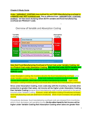 BUS1 122A Ch. 7 Study Guide - Chapter 7 Study Guide In Chapter 7 we ...