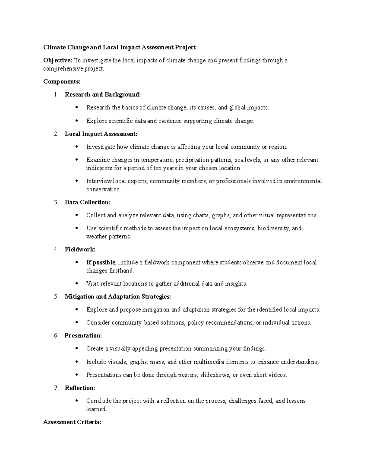 Final-PETA - practice materials to improve grades - Climate Change and ...