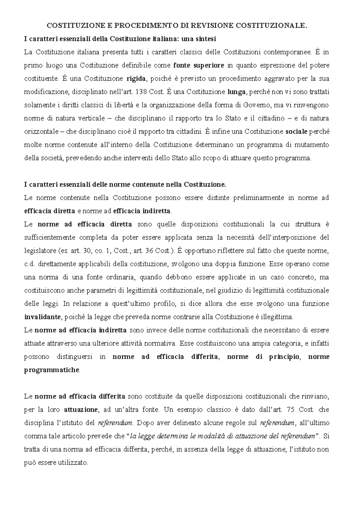 Costituzione e Procedimento di revisione Costituzionale - Pisaneschi ...