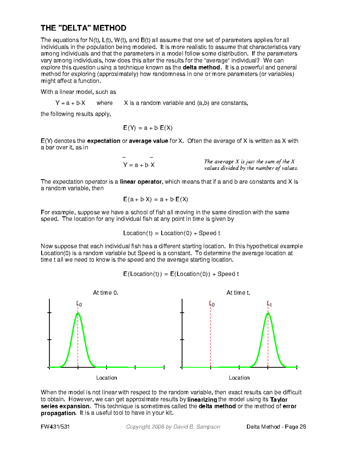 04-Delta Method - THE "DELTA" METHOD The equations for N(t), L(t), W(t ...