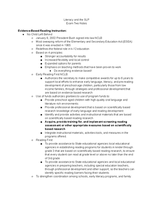 Literacy and the SLP Exam 3 - Lecture 10 reading comprehension Reading ...