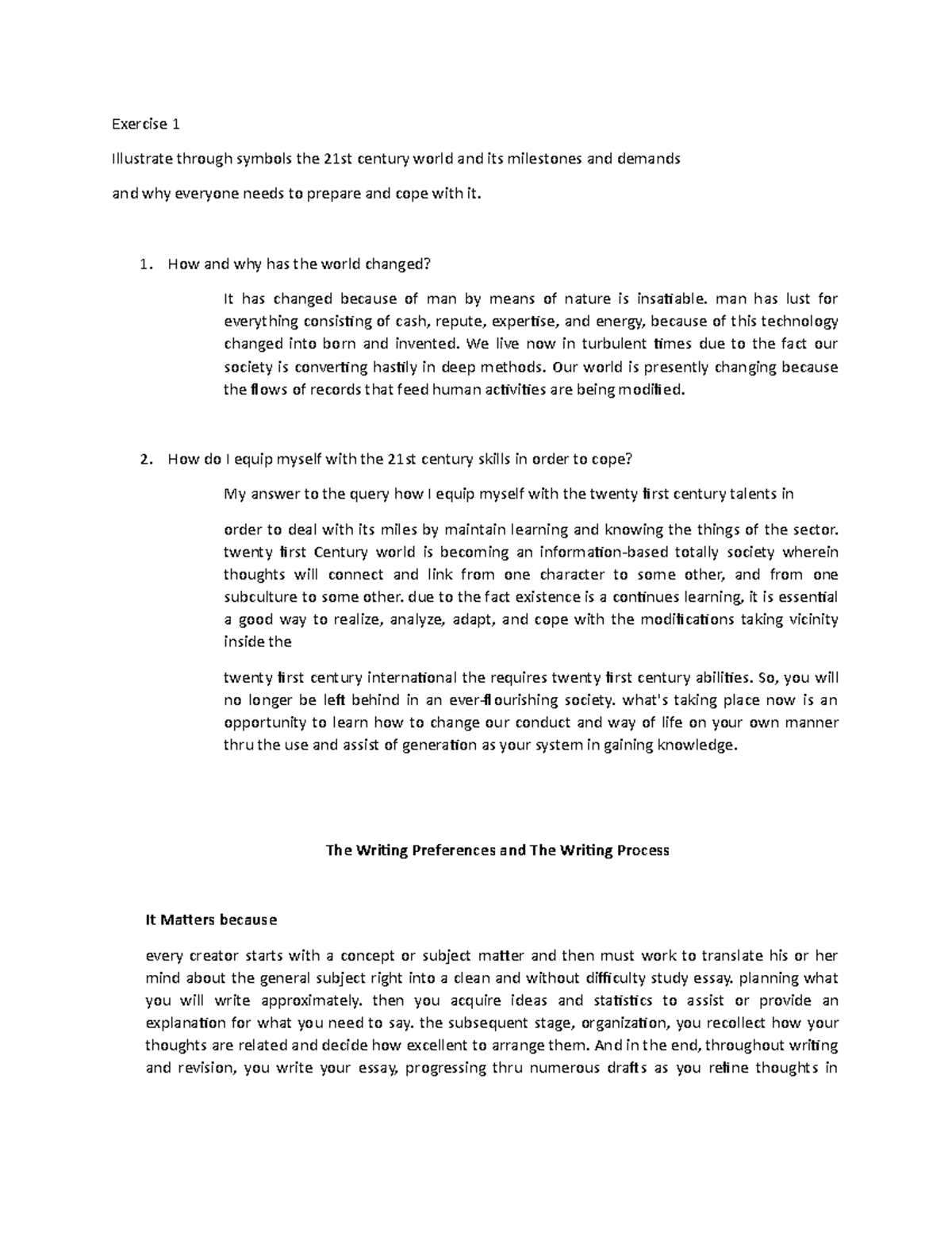 ACT 16 - How and why has the world changed? - Exercise 1 Illustrate ...