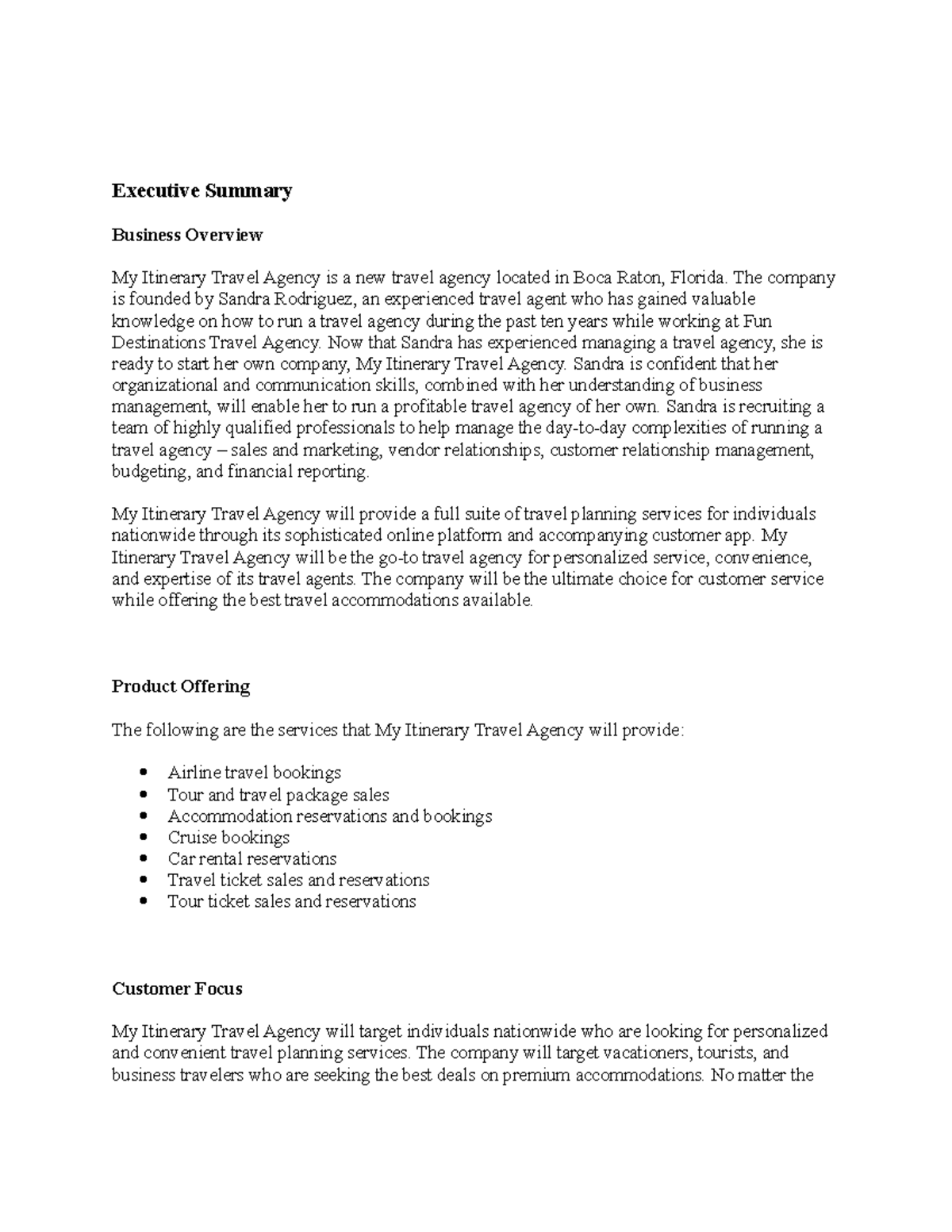 Business plan - NAMKMKLNLNLD - Executive Summary Business Overview My ...