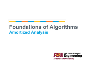 Amortized-notes - Module 2 lectures - - Studocu