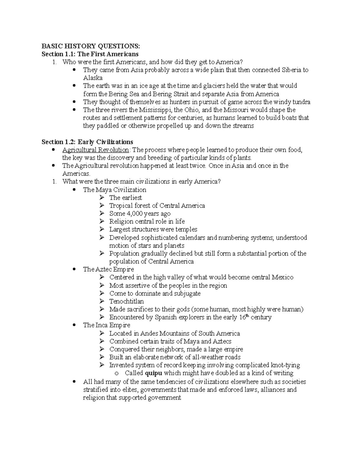 CH 1 Old Worlds and New 40000 BCE-1400 CE Basic History and Historical ...
