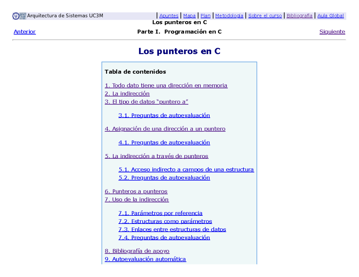 Los punteros en C - Apuntes Mapa Plan Metodología Sobre el curso ...