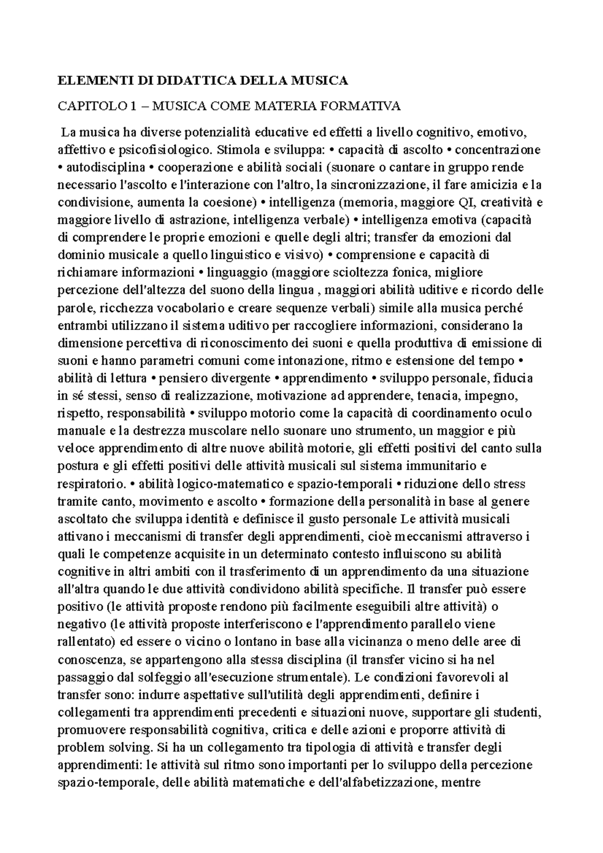 Elementi DI Didattica Della Musica - ELEMENTI DI DIDATTICA DELLA MUSICA ...