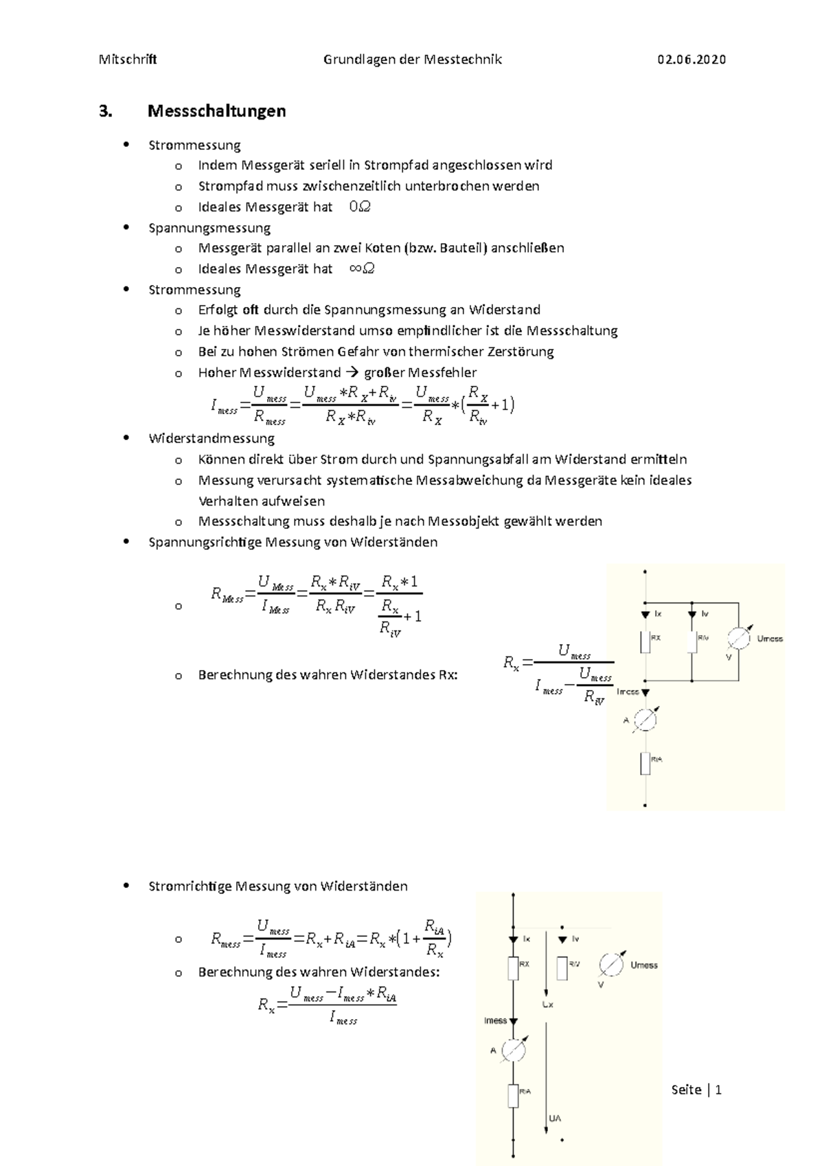 Mitschrift 2020 06 02 GMT - Mitschrift Grundlagen der Messtechnik 02. 3 ...