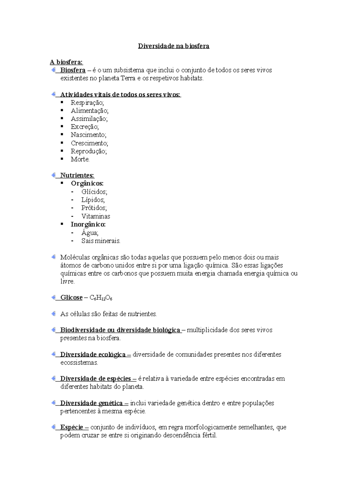 Biologia 1 - ghg fhfgh f - Diversidade na biosfera A biosfera: Biosfera ...