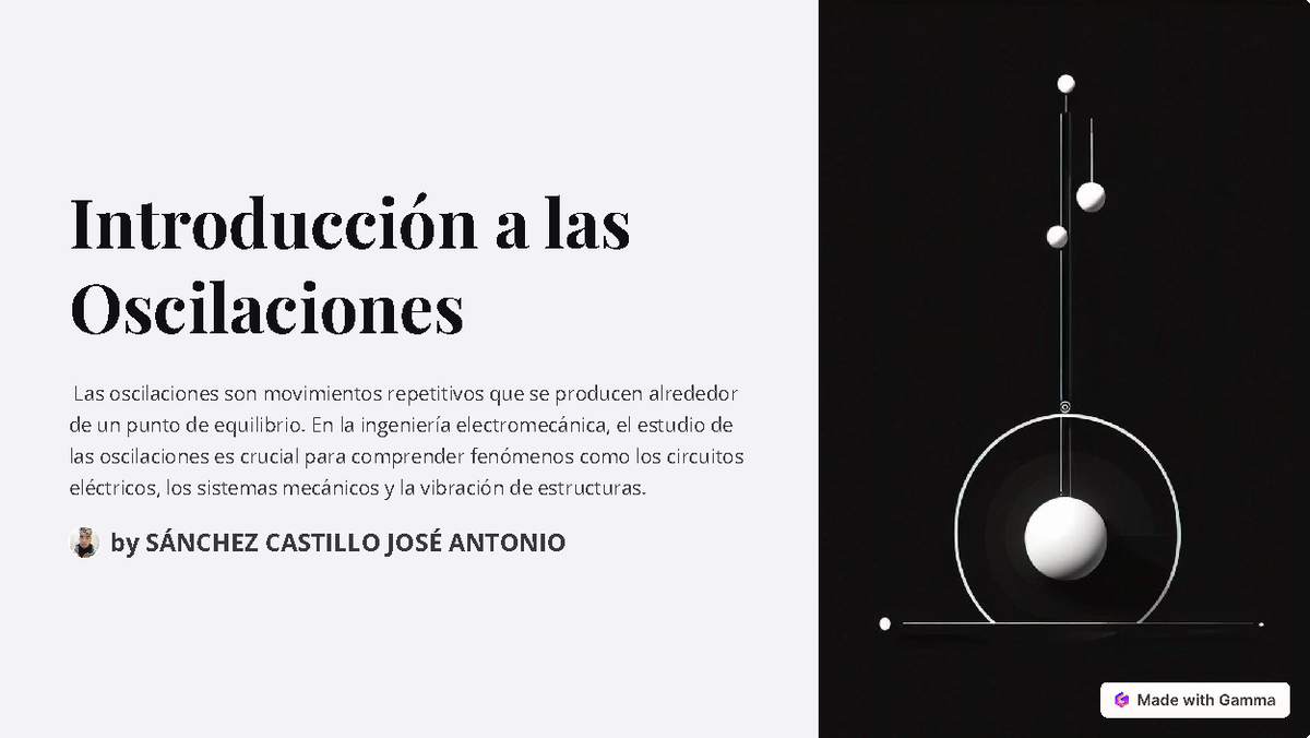 Introduccion a las Oscilaciones - Introducción a las Oscilaciones Las ...