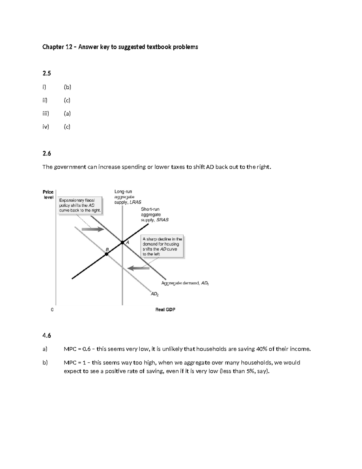Chapter 12 - Econ 1Bb3 - Chapter 12 – Answer key to suggested textbook ...