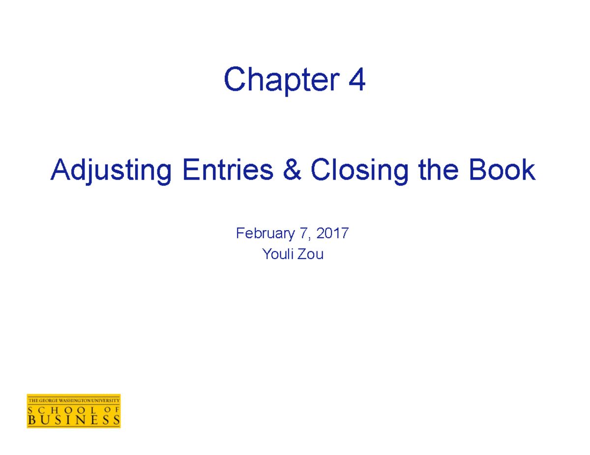 Chapter 4 Brief I - Youli Zou - Intro Financial Accounting - Chapter 4 ...