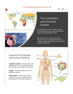 Lymphatics and immunity - Ch lymphatics and immunity Lymphatic system ...