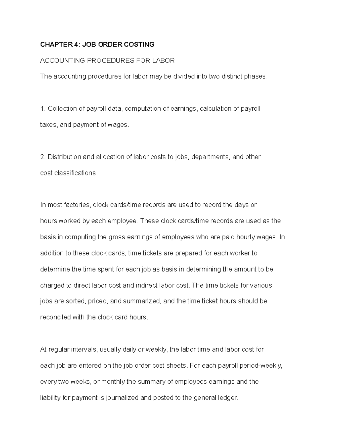 CH4 JOB Order Costing PART 3 - CHAPTER 4: JOB ORDER COSTING ACCOUNTING ...