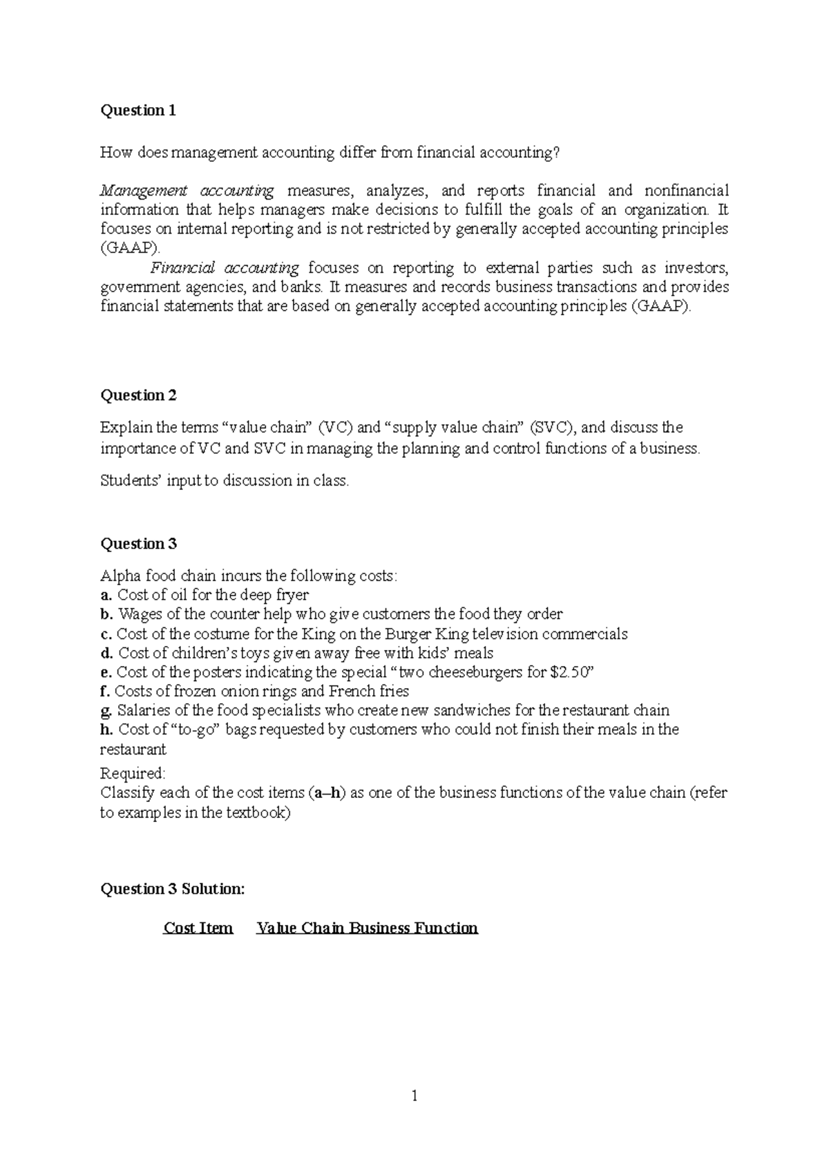 2a Week 2 TUTE Chapter - Tutorial work - Question 1 How does management ...