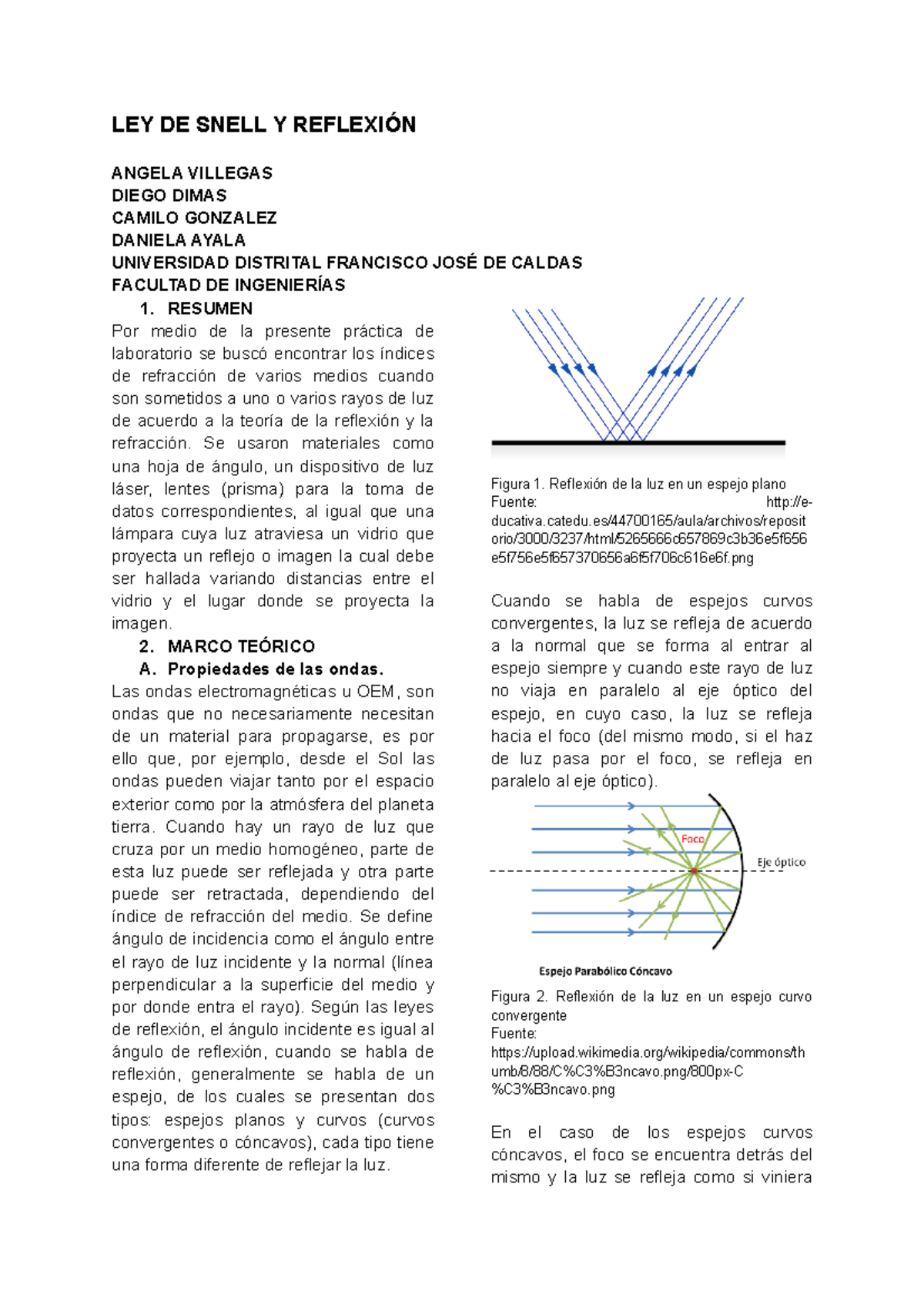 LEY DE Snell Y Reflexión - LEY DE SNELL Y REFLEXIÓN ANGELA VILLEGAS ...