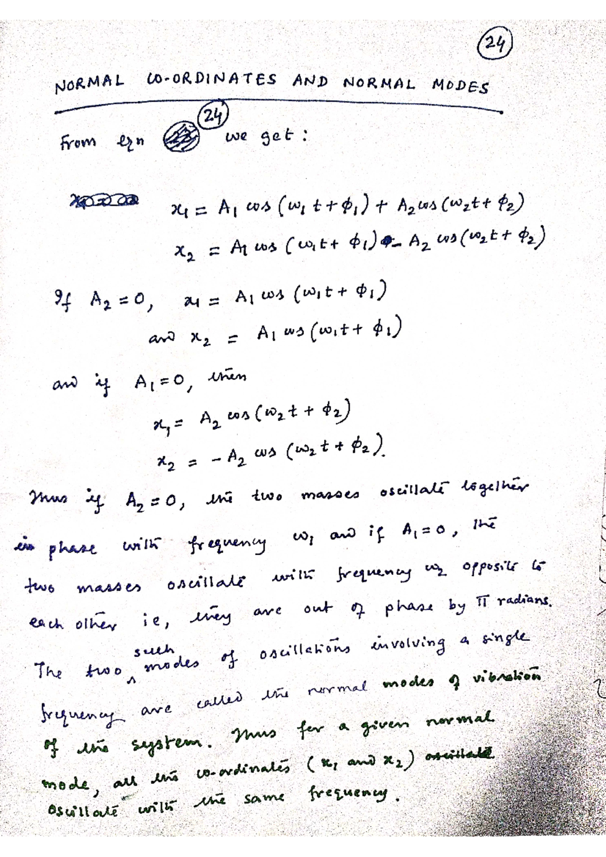 L13-Small Osc-N3 - Class Handwritten Notes - Pg1 Physics - Studocu