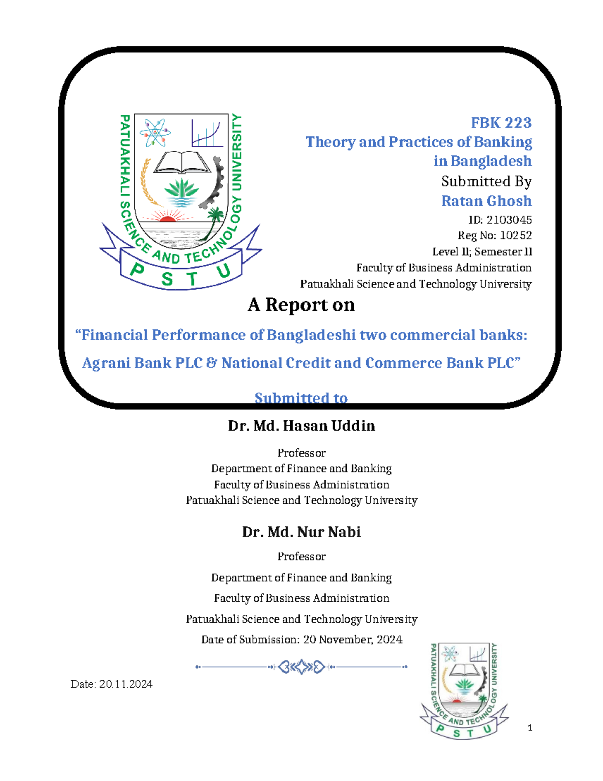 FBK 223 - its a academic report - FBK 223 Theory and Practices of ...