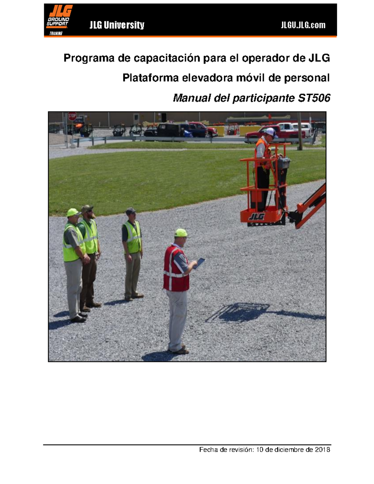 (1) ST506 MEWP Operator Training Participant Manual Spanish - Fecha de ...