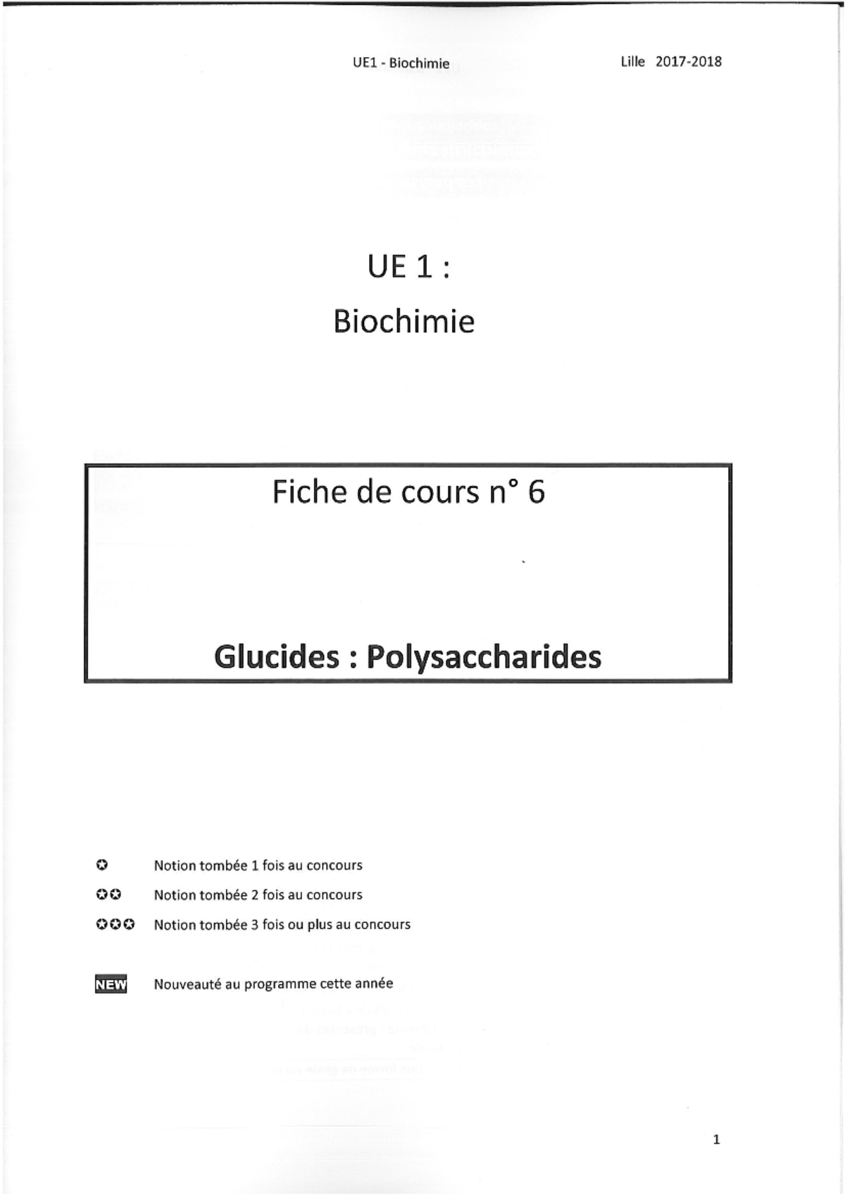 UE1 Biochimie FC6-Polysaccharides - UE1 Biochimie Lille UE1: Biochimie ...