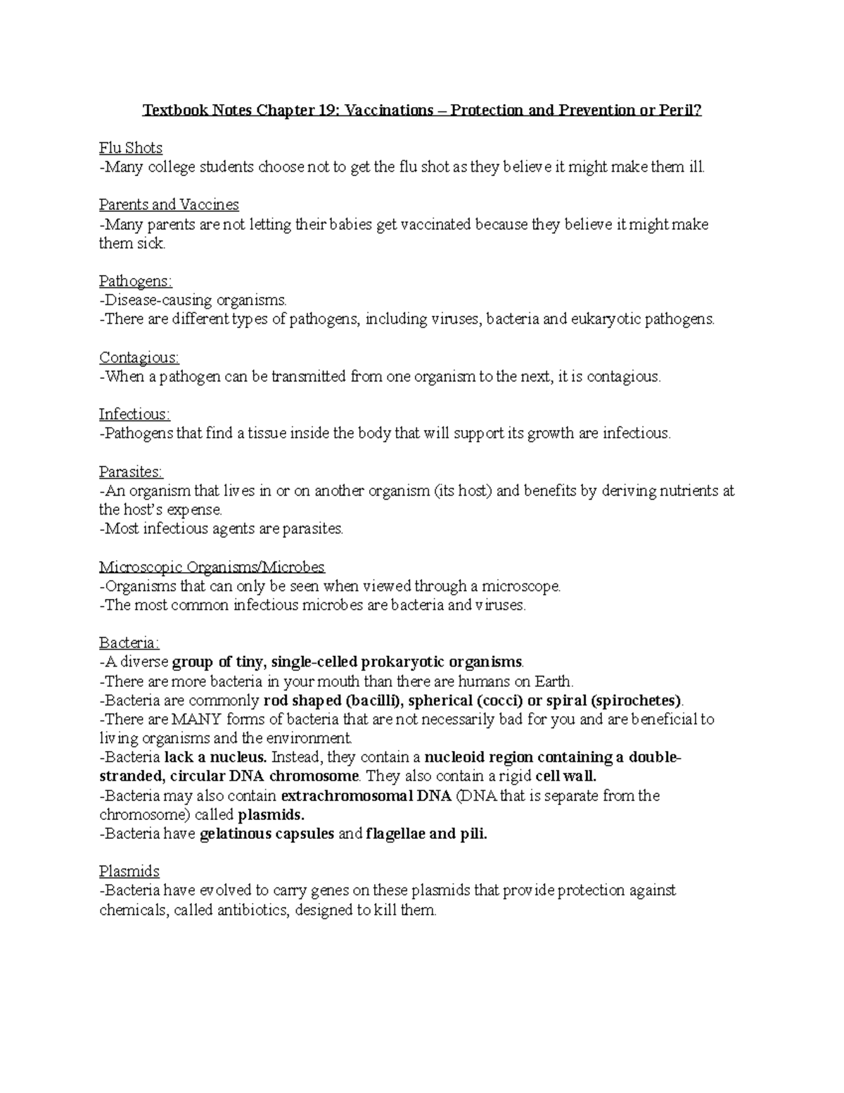 Summary Biology: Science for Life - chapter 19 - Textbook Notes Chapter ...