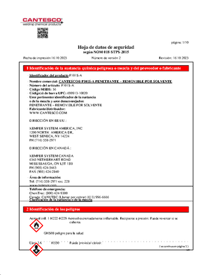 MSDS Liquido DE Freno DOT3 Repsol - SEGURIDAD GUARD LIQUIDO DE FRENOS ...