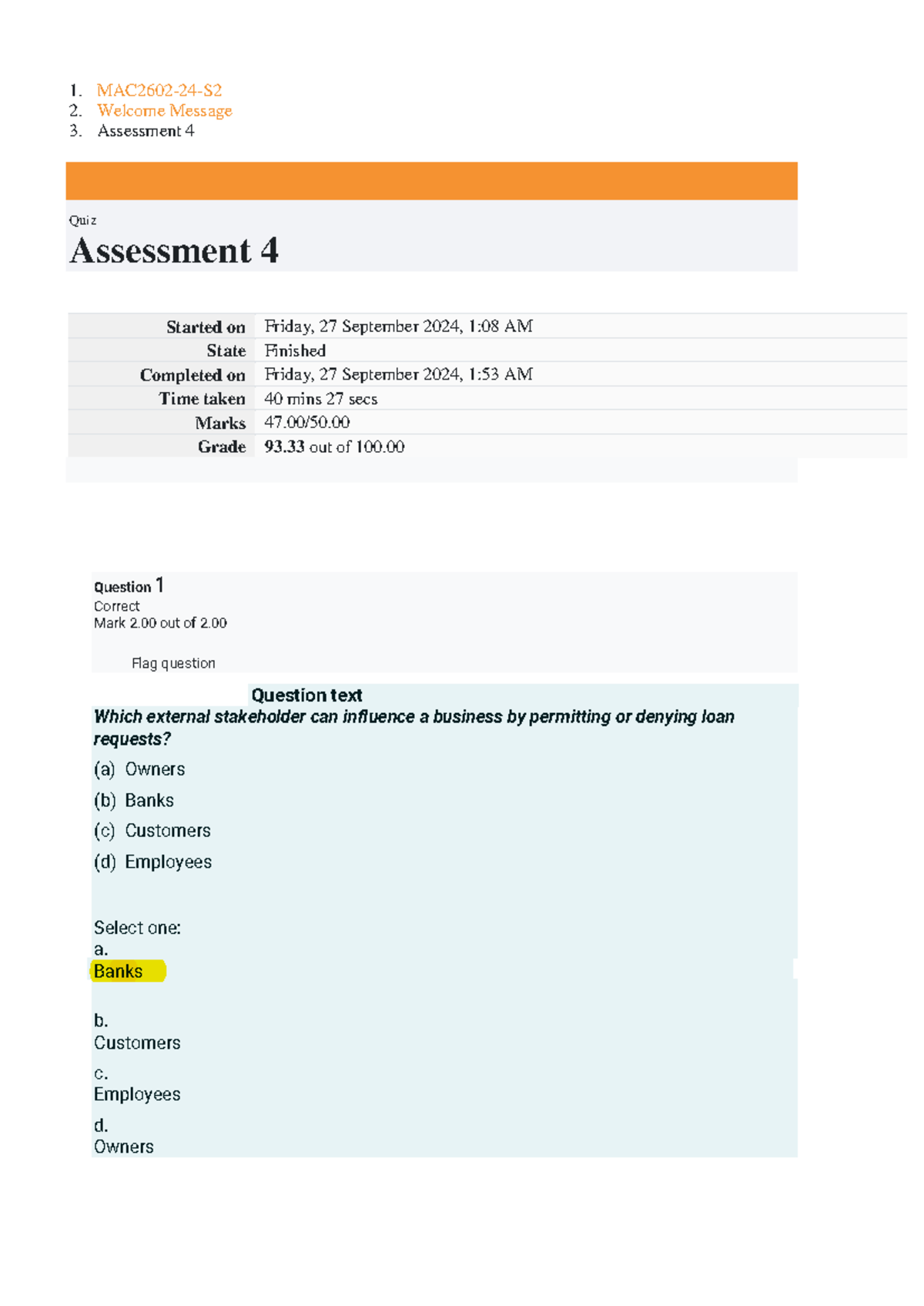 MAC2602 Assignment 4 Semester 2 2024 - 1. MAC2602- 24 - S Welcome ...