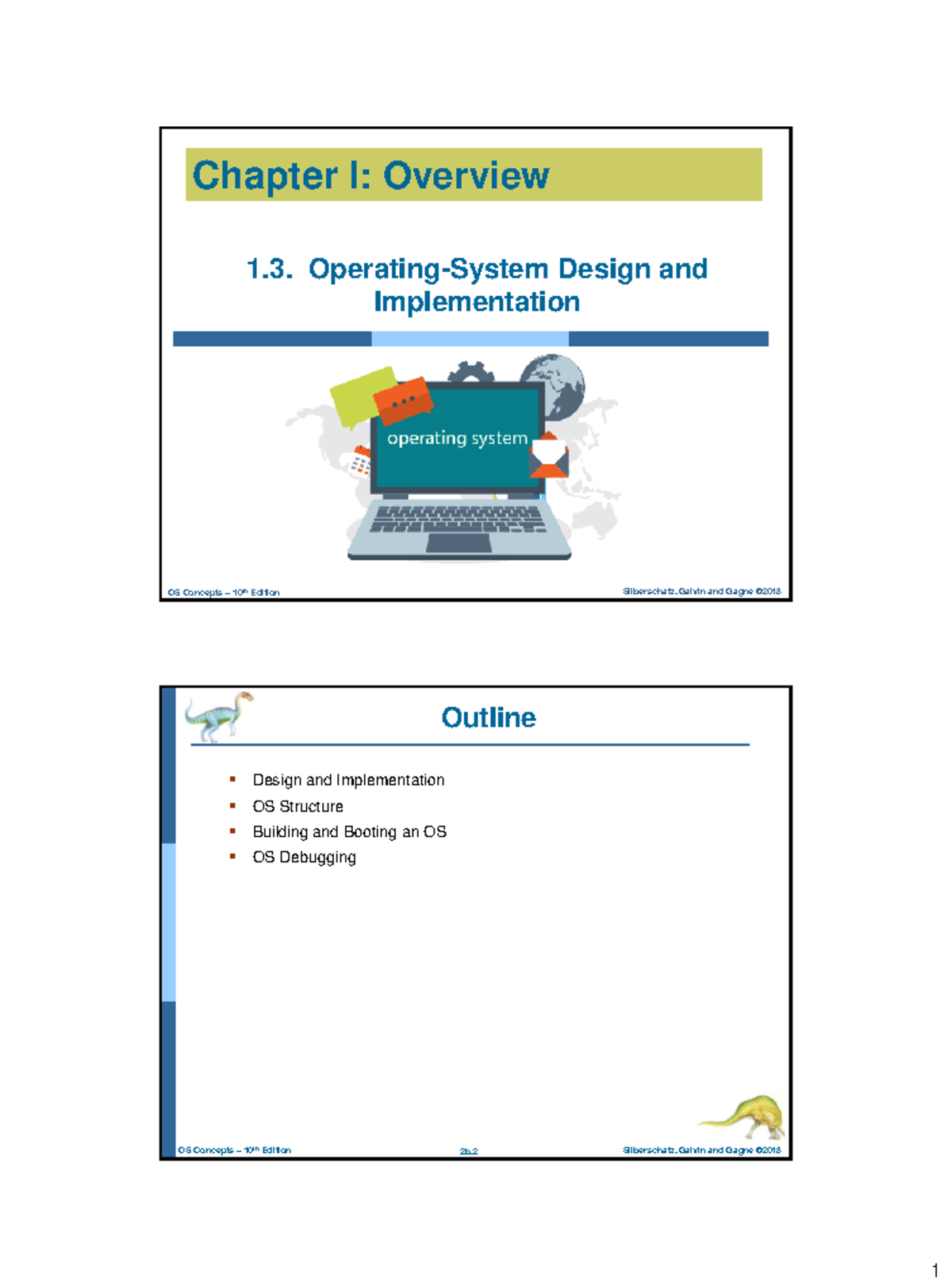Ch02b - OS Design and Imp - OS Concepts – 10 th Edition Silberschatz ...