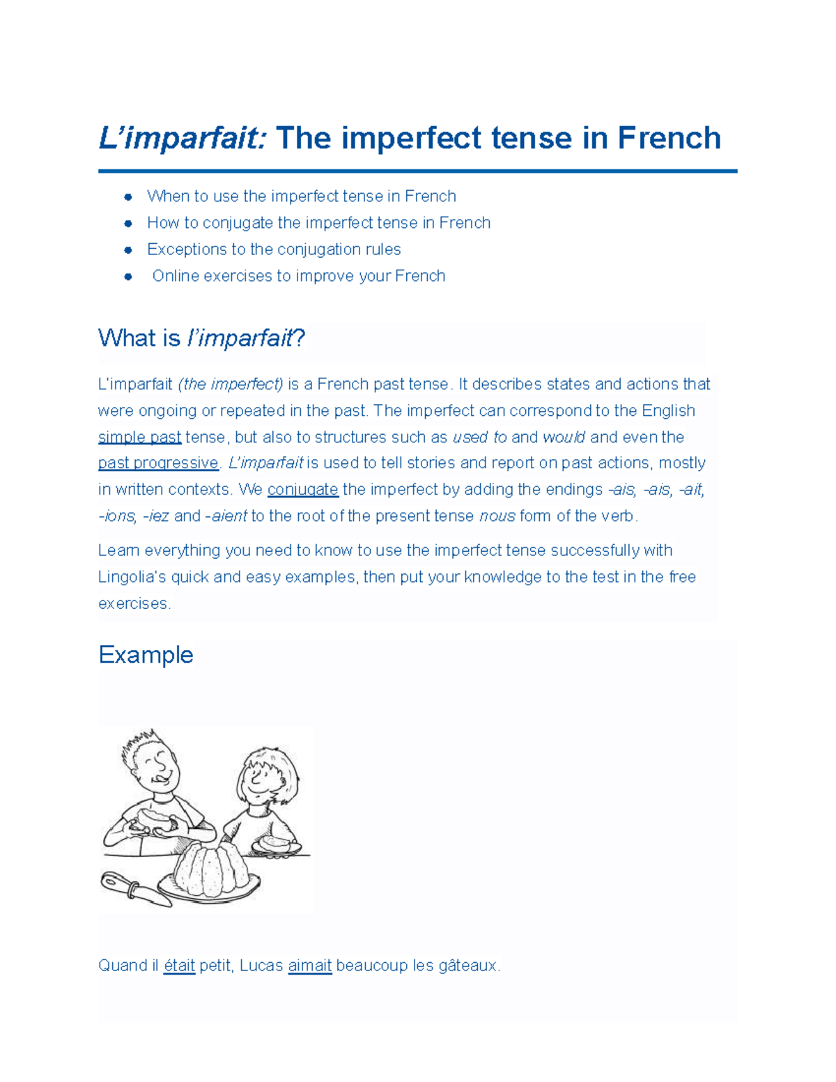 Imparfait title for french level A2 level for begginers a different ...