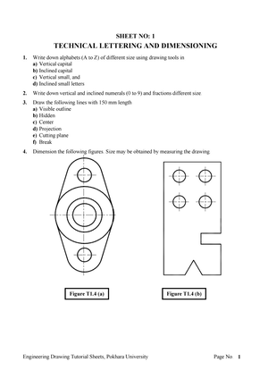 Engineering Drawing Tutorials Sheets Study Notes Nepal - INSTITUTE OF ...