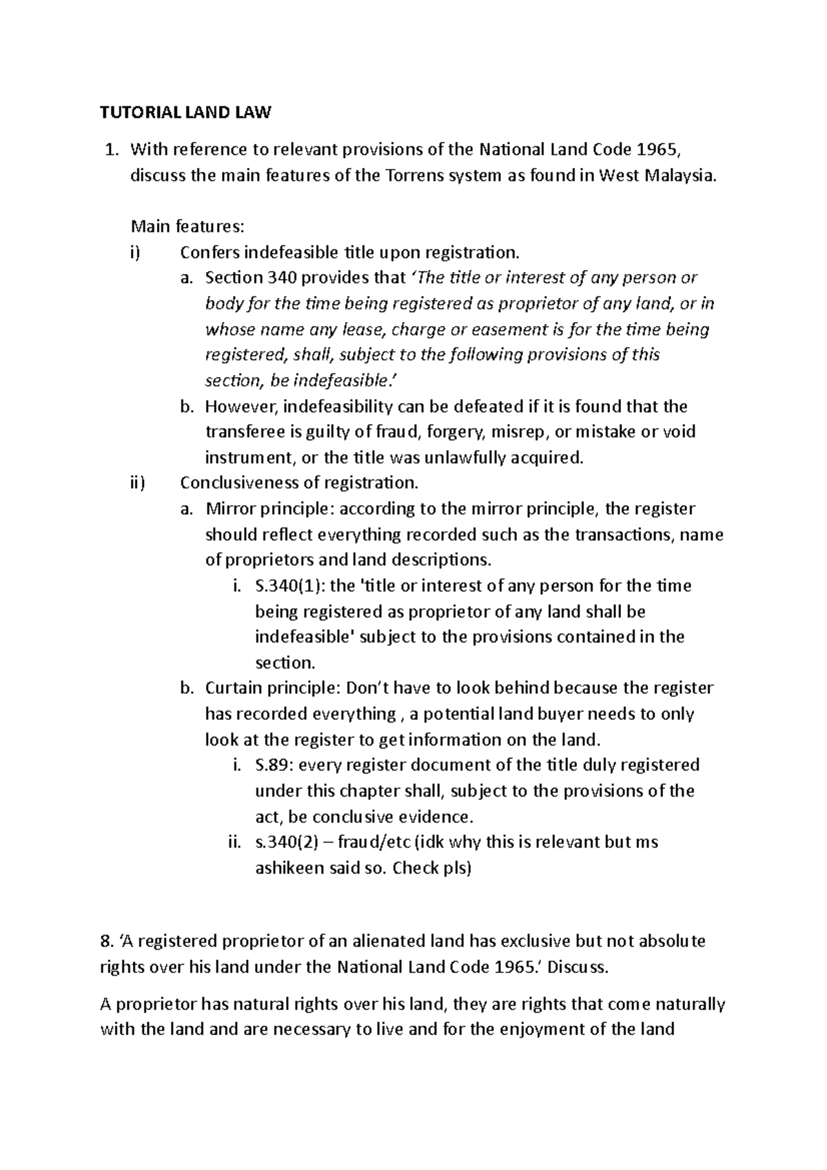 Tutorial LAND LAW - Hope it's helpful - TUTORIAL LAND LAW With ...
