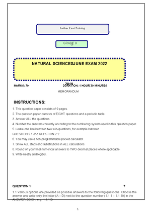 Natural Sciences GR8 September 2017 Question Paper 1506412979 - GRADE 8 ...